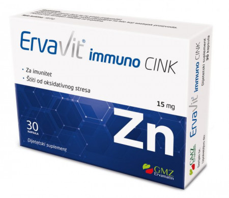 ERVAVIT IMUNO CINK 15 MG 30 KAPSULA