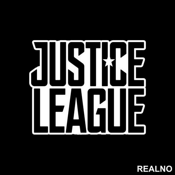 JUSTICE LEAGUE BIG LOGO - NALEPNICA