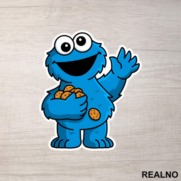 COOKIE MONSTER - SMALL - CRTANI FILMOVI - NALEPNICA