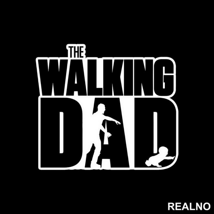 THE WALKING DAD AND BABY - MAMA I TATA - LJUBAV - NALEPNICA