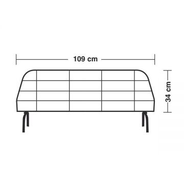 Rešetka zaštitna za gepek 34x109cm