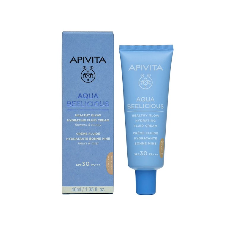 APIVITA AQUA BEELICIOUS Prirodna Tonirana Hidratantna Krema za Lice SPF 30 40 mL; za Dugotrajnu Hidrataciju i UV Zaštitu Širokog Spektra