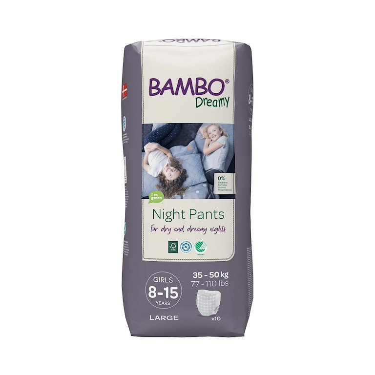 BAMBO® Dreamy Noćne Gaćice za Inkontinenciju za Devojčice 35-50 Kg 10 Gaćica za Devojčice