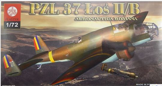 1/72 Maketa aviona PZL 37 Los II/B Aeronautica Rom