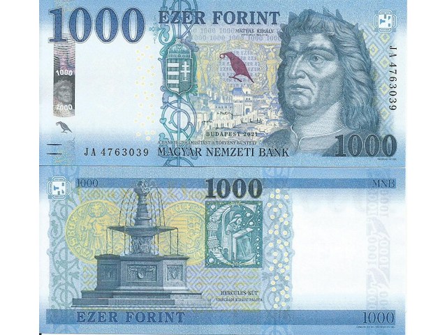 Madjarska 1000 forinti 2021. UNC