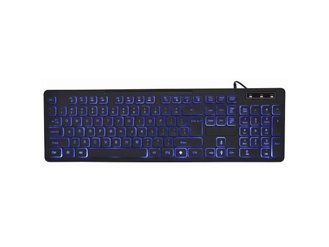 KB-UML3-02 Gembird LED multimedijalna tastatura sa pozadinskim osvetljenjem, US layout USB