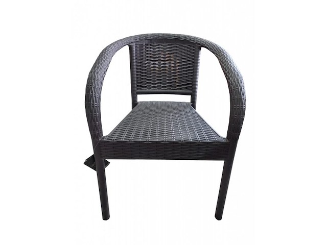 Stolica Rattan Bamboo  -BRAON-