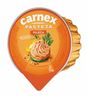 PAŠTETA PILEĆA CARNEX 75G
PAŠTETA PILEĆA CARNEX 75G