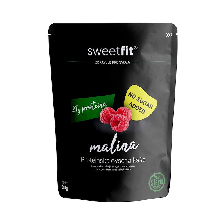 Sweet fit kaša proteinska malina 80g sweet fit