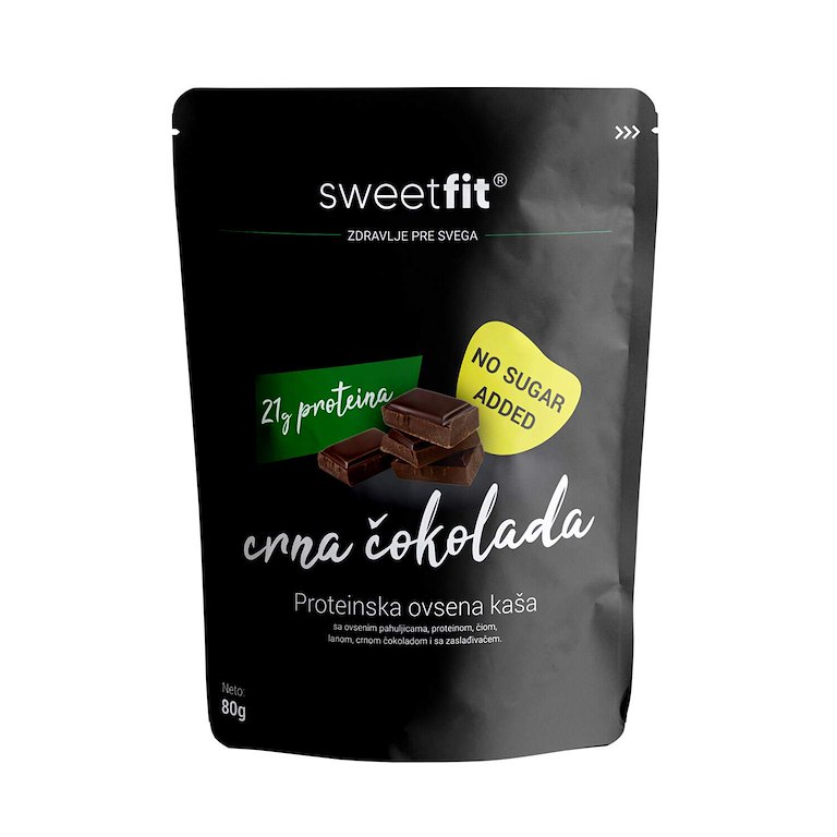 Sweet fit kaša proteinska crna čokolada 80g sweet fit