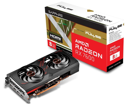 SAPPHIRE AMD Radeon RX 7600 8GB 128bit PULSE RX 7600 GAMING OC 8GB (11324-01-20G)