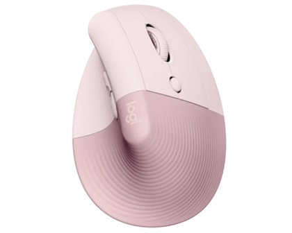 LOGITECH Lift Vertical Ergonomic Wireless ROSE miš