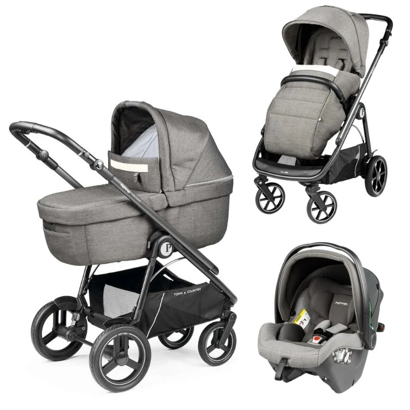 Peg Perego Grande Veloce kolica za bebe 3u1 City Grey, 0m+