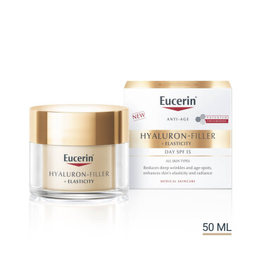 Eucerin Hyaluron-Filler + Elasticity Dnevna krema SPF 15, 50 ml