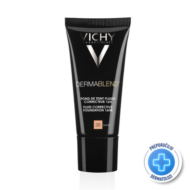 Vichy Dermablend Tečni korektivni puder SPF 28, boja 35 Sand, 30 ml