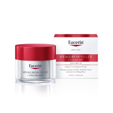 Eucerin Hyaluron-Filler + Volume-Lift Dnevna krema za normalnu i mešovitu kožu SPF15, 50 ml