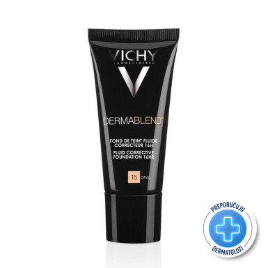 Vichy Dermablend Tečni korektivni puder SPF 28, boja 15 Opal, 30 ml