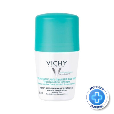 Vichy Déodorant Roll-on za regulaciju znojenja 48h, 50 ml