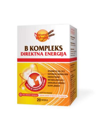 Natural Wealth B kompleks direktna energija 20 kesica