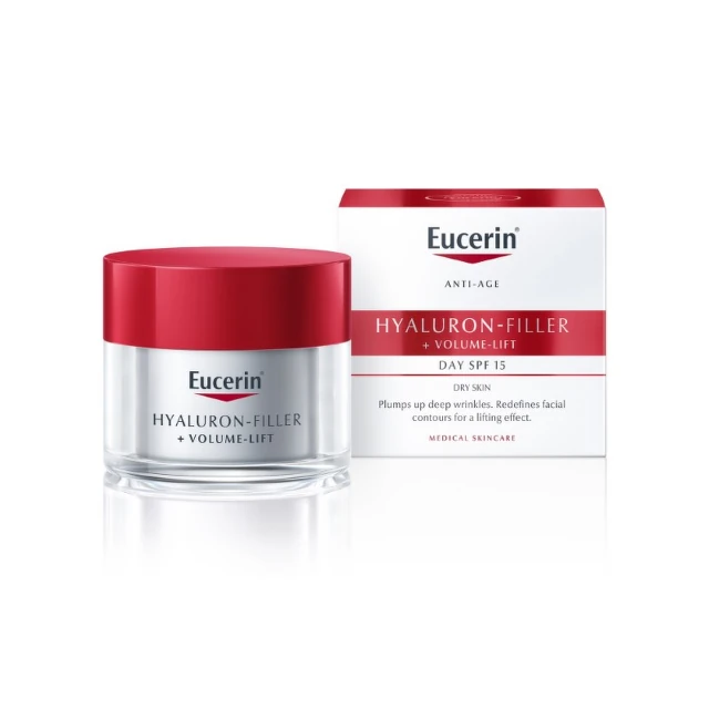 Eucerin Hyaluron-Filler + Volume-Lift Dnevna krema za suvu kožu SPF 15, 50 ml