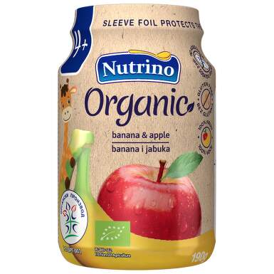 Nutrino Organic Pire banana i jabuka, 190 g