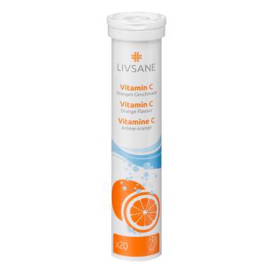 LIVSANE Vitamin C sa ukusom narandže, šumeće tablete