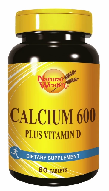 Natural Wealth Kalcijum 600 + vitamin D 60 tableta