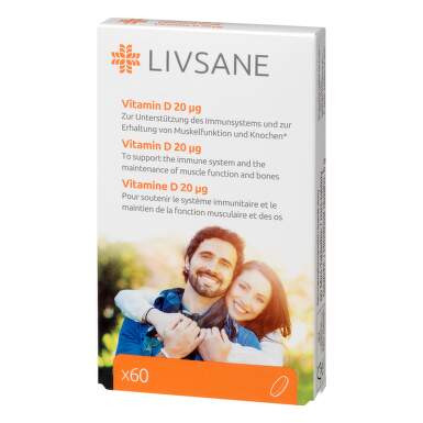 LIVSANE Vitamin D 20 μg, 60 tableta