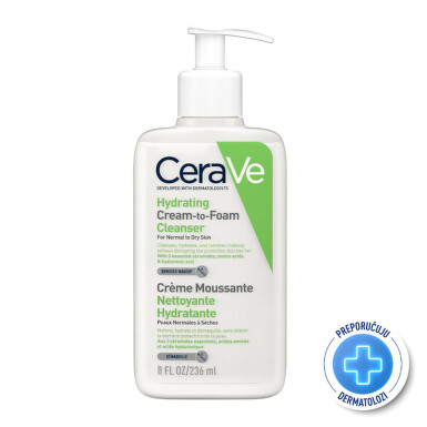 CeraVe Hidratantna kremasto-penušava emulzija za čišćenje, 236 ml