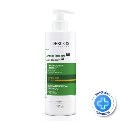 Vichy Dercos Šampon protiv peruti za suvu kosu, 390 ml