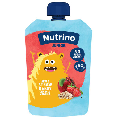 Nutrino junior pire Jabuka, jagoda, žitarice, vanila, 180 g