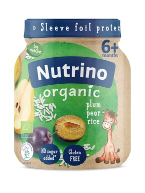 Nutrino Organic Kašica šljiva, kruška, pirinač, 125 g