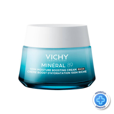 Vichy Mineral 89 Bogata krema za intenzivnu hidrataciju tokom 72 h za suvu kožu, 50 ml