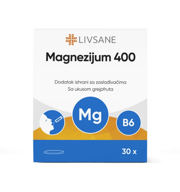 LIVSANE Magnezijum 400 Direkt Stick, 30 kesica