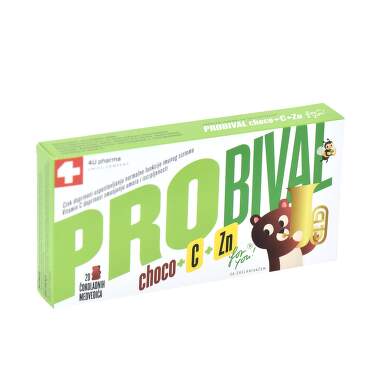 Probival choco + vitamin C + cink 20 medvedića