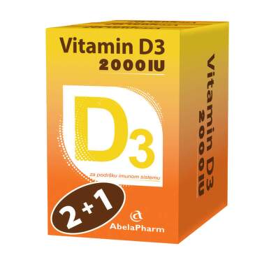 Abela Vitamin D3 2000 IU 2+1 GRATIS, ukupno 90 kapsula