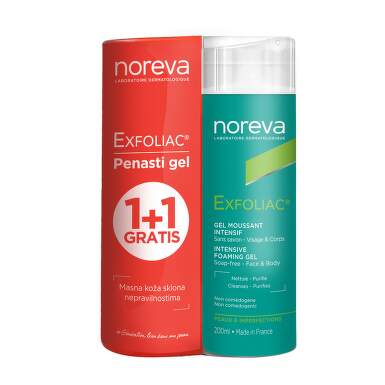 Noreva Exfoliac penasti gel 200 ml 1+1 gratis