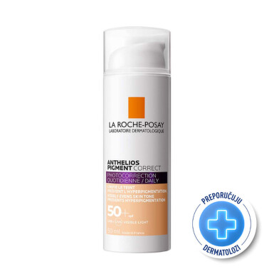 La Roche-Posay Anthelios Pigment Correct SPF 50+ Tonirana krema, svetlija, 50 ml