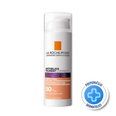 La Roche-Posay Anthelios Pigment Correct SPF 50+ Tonirana krema, medium nijansa, 50 ml