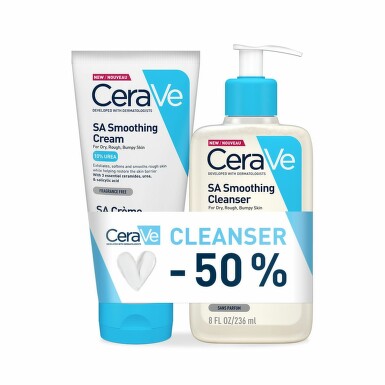 CeraVe SA krema za suvu i grubu kožu, 177 ml + Gel za čišćenje, 236 ml PROMO