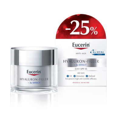 Eucerin Hyaluron-Filler Dnevna krema za suvu kožu SPF 15, 50 ml PROMO