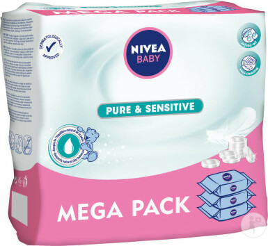 Nivea Baby Pure & Sensitive vlažne maramice 4X63 kom