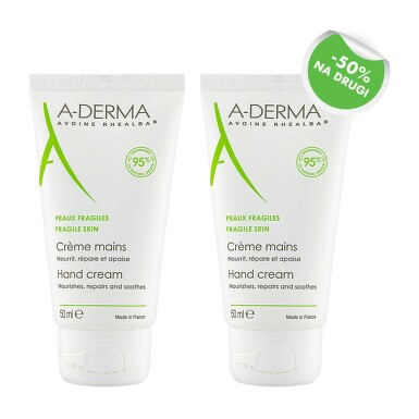 A-Derma krema za ruke, 50 ml + 50% popusta na drugi komad