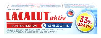 Lacalut Aktiv Gum Protection & Gentle White pasta za zube, 75 ml + 33% GRATIS