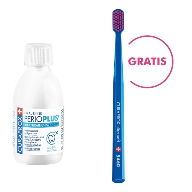 Curaprox Perio Plus Regenerate Rastvor 200 ml + Četkica CS5460 GRATIS