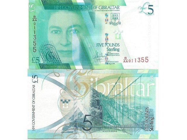 Gibraltar 5 pounds 2020 (2021). UNC