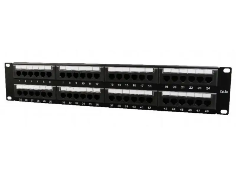 GEMBIRD (NPP-C548CM-001) 48 PORTA PATCH PANEL SA ZADNJIM UPRAVLJANJEM KABLOVIMA CATE