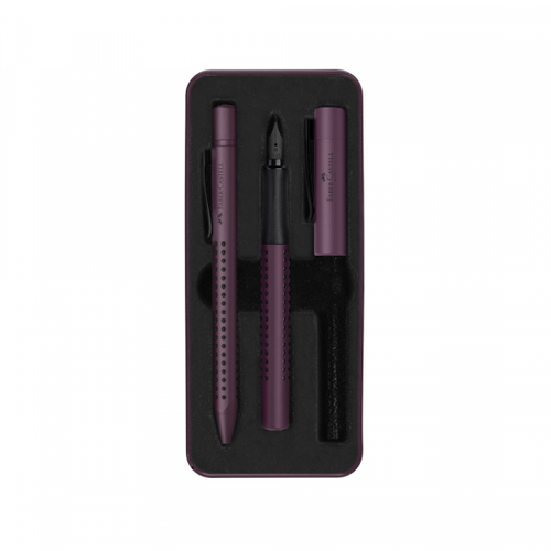 Set Faber Castell Grip hemijska olovka + naliv pero M 201530 berry