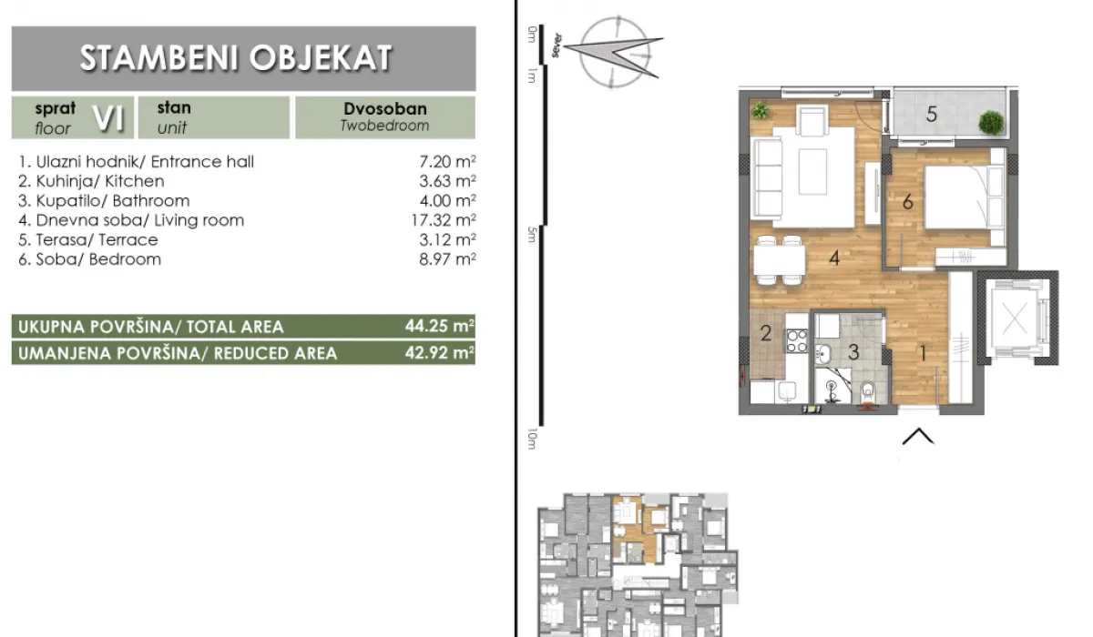 Prodaja, dvosoban stan, 43m2, Bulevar Oslobodjenja, Novi Sad, Novi Sad