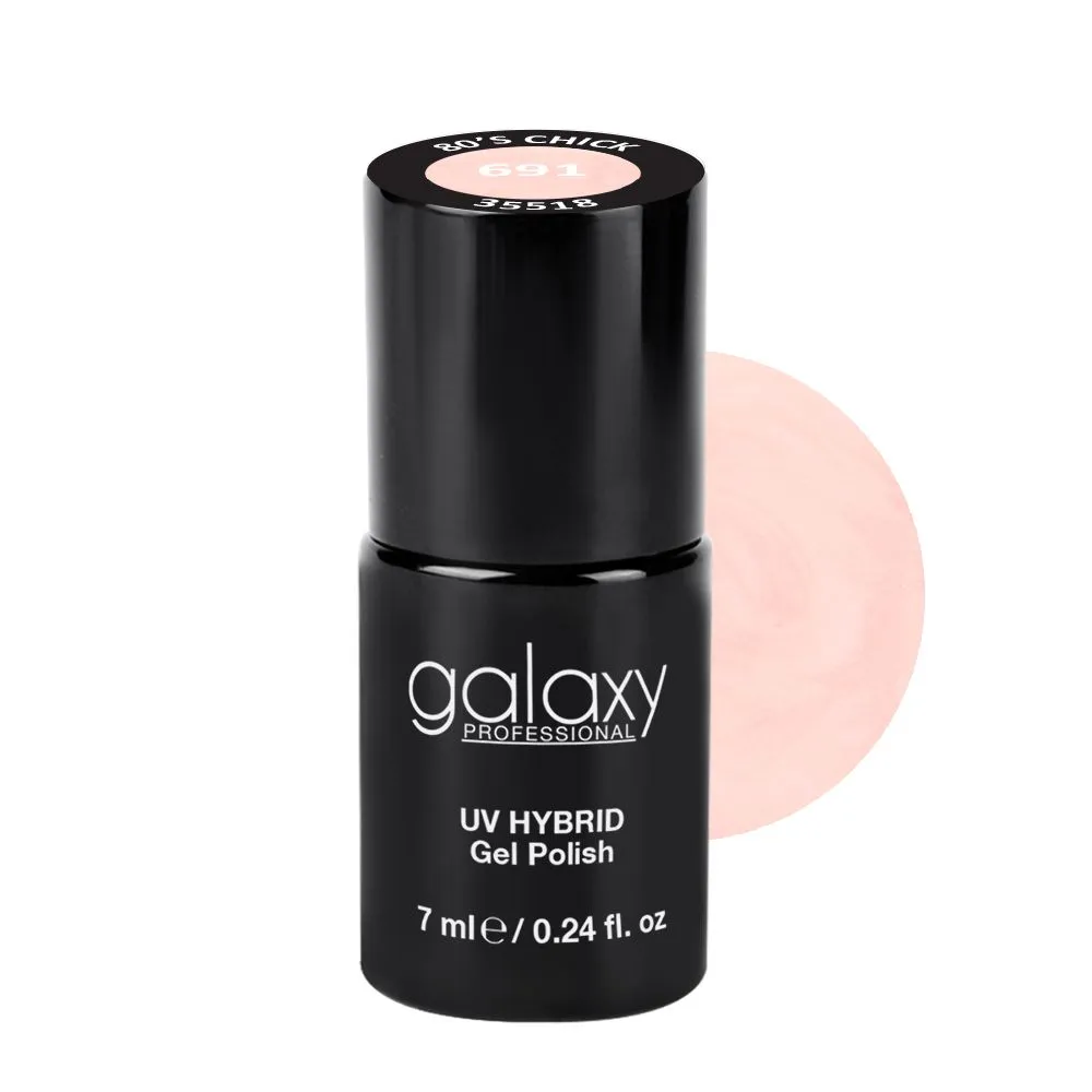 Trajni lak za nokte UV/LED GALAXY Hybrid 7ml 80’s Chick S691